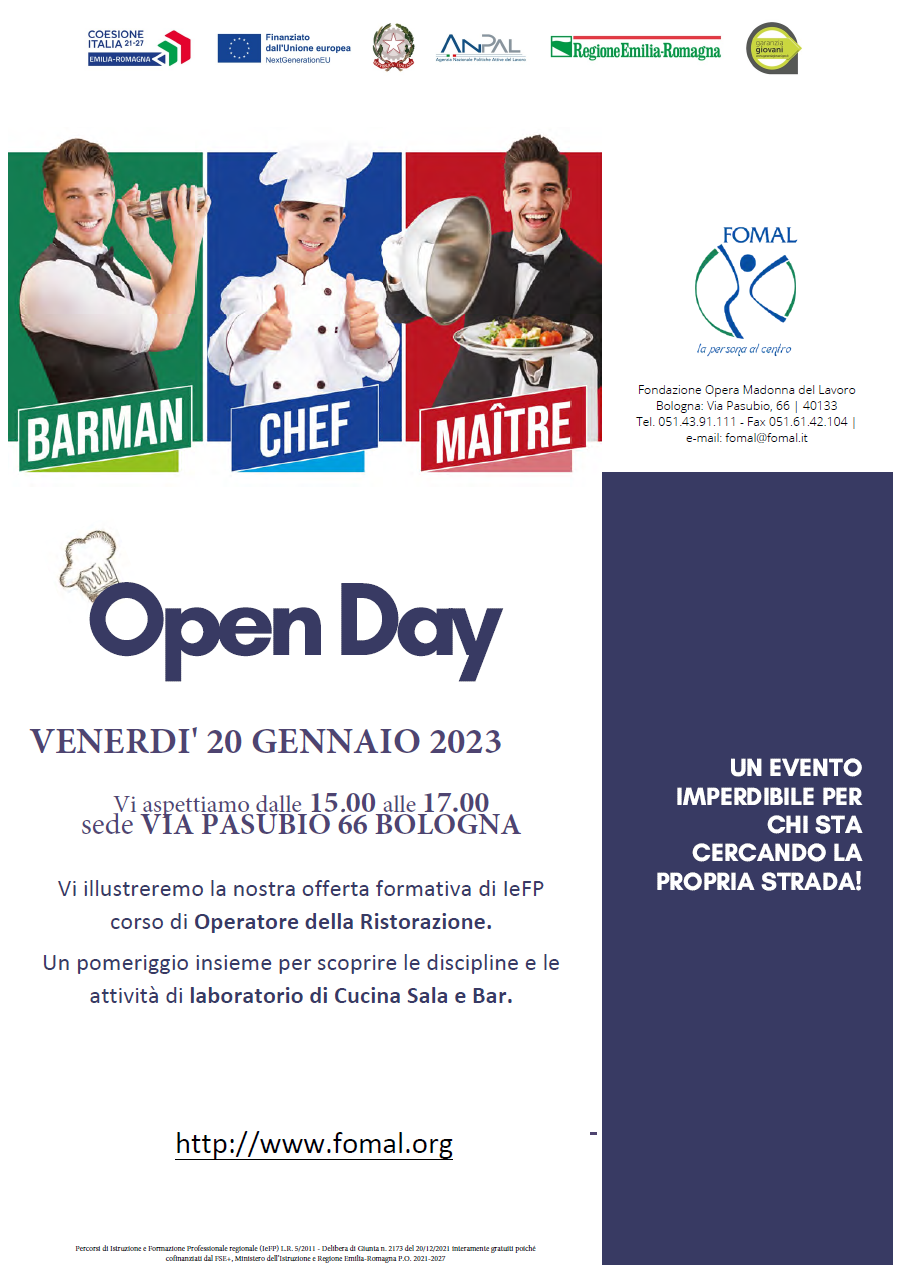 Open Day 20 gennaio 2023 - Fomal News